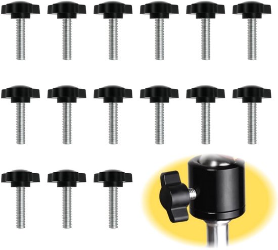 Set van 15 Spanschroeven M8 x 30 mm met Stermoer voor Gereedschapsloze ...