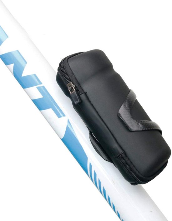 Harde tas voor bidonhouder, fietstas met harde schaal, zwart, ketting ...