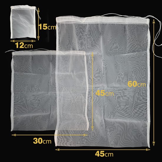 Lot de 4 grands sacs à lait végétal, 60 x 45 cm, Etamin, filtre à ...