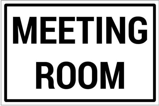 Meeting room sticker - 45 x 30 cm | bol