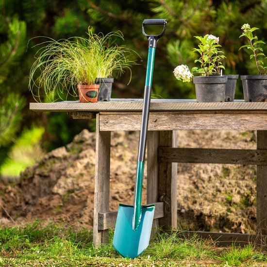 KADAX Spade, tuinspade om te graven, tuinschep met ergonomische steel ...