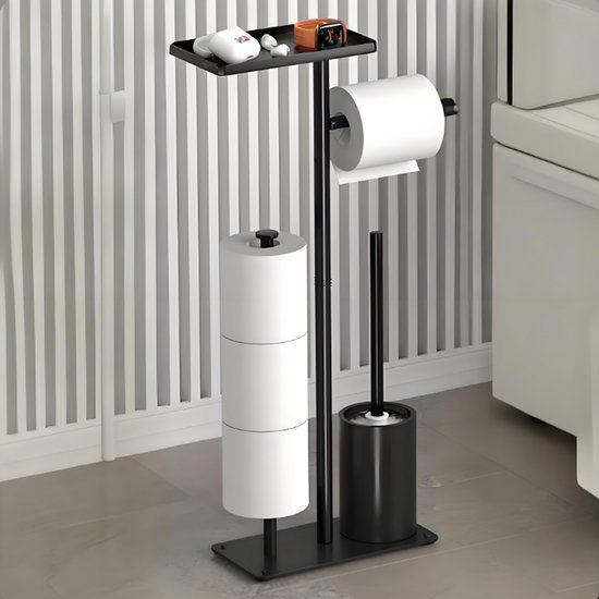 CHIWIN Toiletrolhouder Staand - Wc Rolhouder - Toiletpapierhouder - met ...