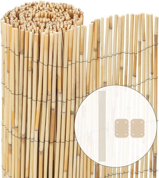 Reed Screen 100 x 300 cm with Fixing Clips – Privacy Screen Outdoor ...