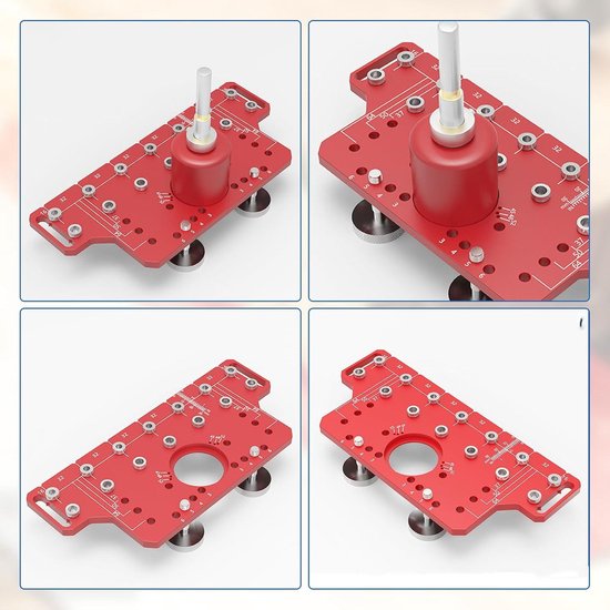 Allecto Plus - Twee-in-één plank pin boormal en scharnier jig voor ...