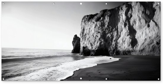 Tuinposter 200x100 cm - Tuindecoratie Strand - Klif - Golven ...