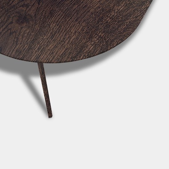 Tafel Plat Ovaal Eikenhout - Hout Onderstel - Dear Brown | bol