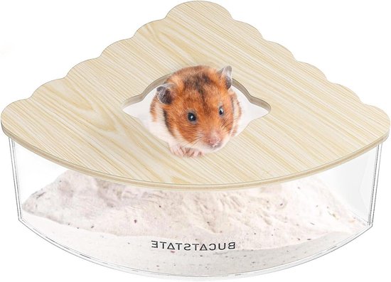 Sand Bath Container - Acrylic Shower and Digging Room Litter Box for ...