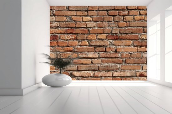 Peel & stick Fotobehang - Rustic Brick Wall Revival - 250x150 ...