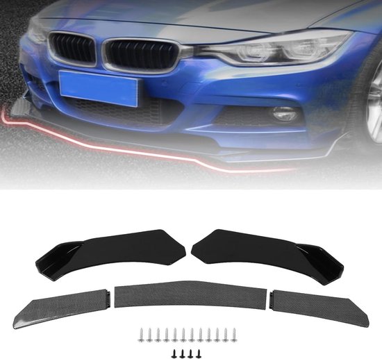 Front Splitter 5-delige Body Kit voor Auto - Universele Voorspoiler met ...