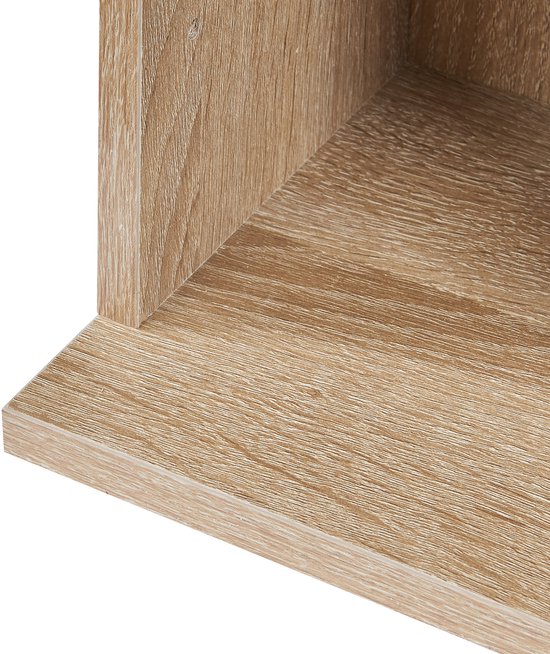 CD DVD kast Tynset vakkenkast met 12 vakken 175x20x20 cm sonoma eiken ...