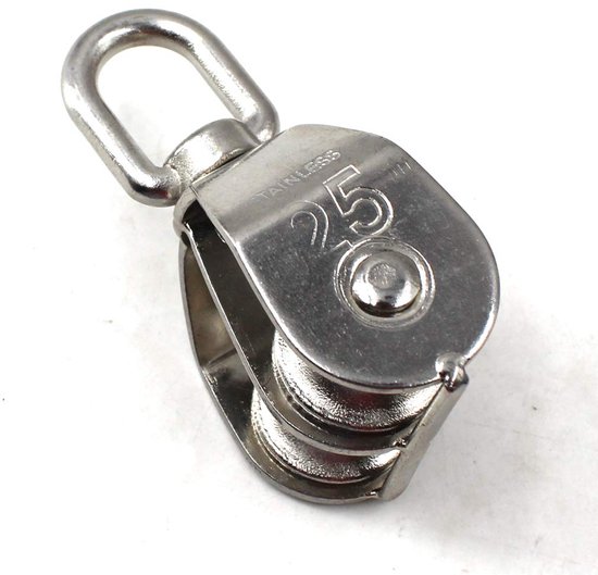 Wire Rope Double Pulley Block 304 Stainless Steel Roller Pulley Bearing ...