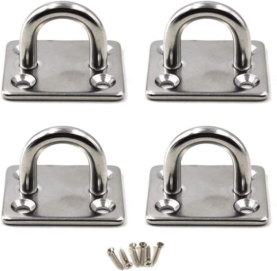 M8 Ceiling Hook Pad Eye Plate 304 Stainless Steel Wall Mount Hook Heavy ...