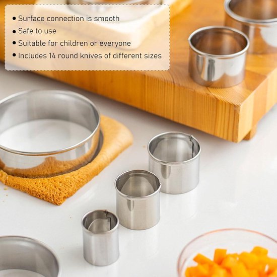 Mousse Ring Set 14-delig - Cake Ring Rond - Taartvorm Dessert Pancake | bol