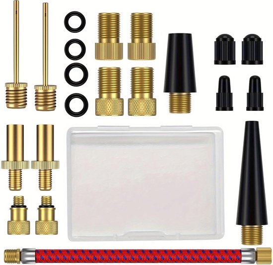 Fietsventieladapterset - autoventieladapter met sorteerbox - ventieladapter voor fiets... | bol