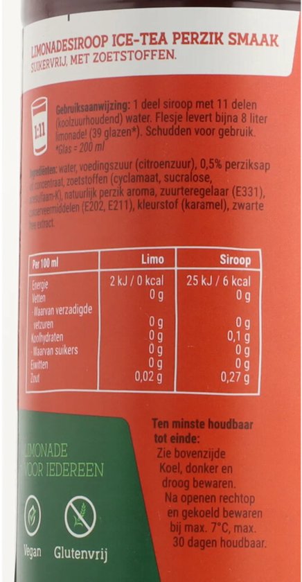 6x Slimpie Siroop Ice Tea Perzik 650 ml | bol