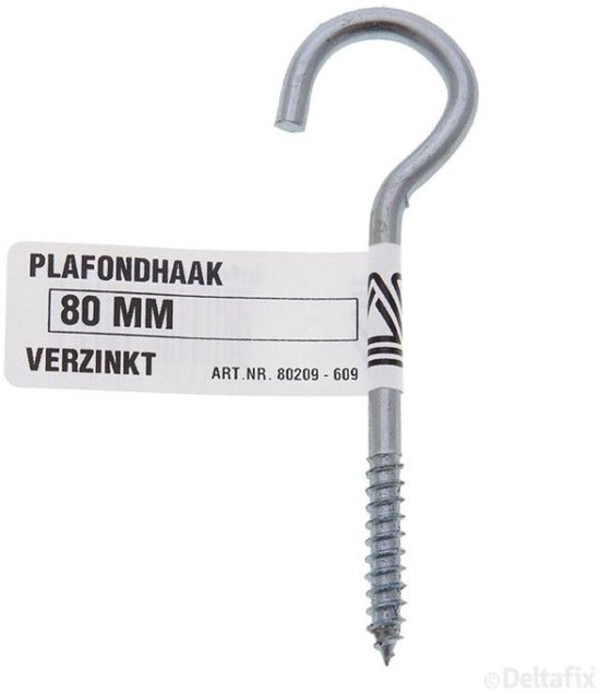 Deltafix plafondhaak kleine haak verzinkt 80 mm 1 st. | bol
