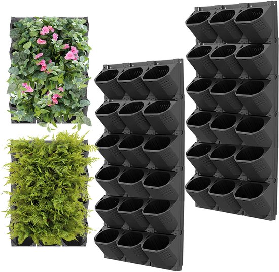 CEIEVER Hangende verticale wandplant, verticale tuinplantenwand met 36 ...