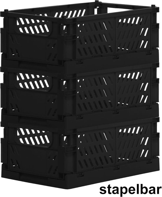 2-delige opvouwbare klapbox 25 x 165 x 10 cm - zwartHier is het merk ...