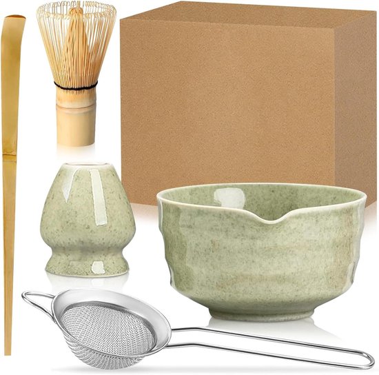 JGS Premium - Ceremoniële Matcha Set met Bamboe Garde en Kom - Matcha ...