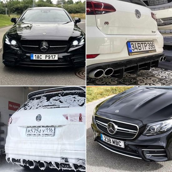 License Plate Houder - Auto Nummerplaat Houder Set van 4 - Universele ...