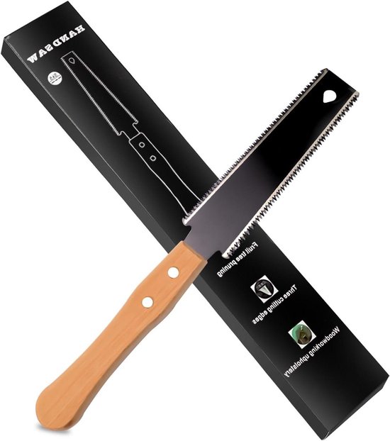 Allecto Plus - Handzaag 150 mm met dubbelzijdig zaagblad voor hobby en ...