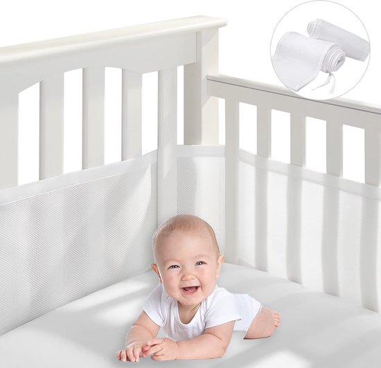 Veilig en Ademend Bedomranding voor Babybed met Valbescherming | bol