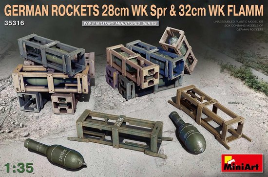 Miniart - Miniart - German Rockets 28cm Wk Spr En 32 Wk Flamm 1:35 ...