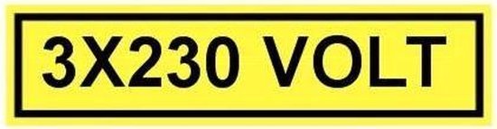 3 x 230 volt sticker 100 x 50 mm | bol
