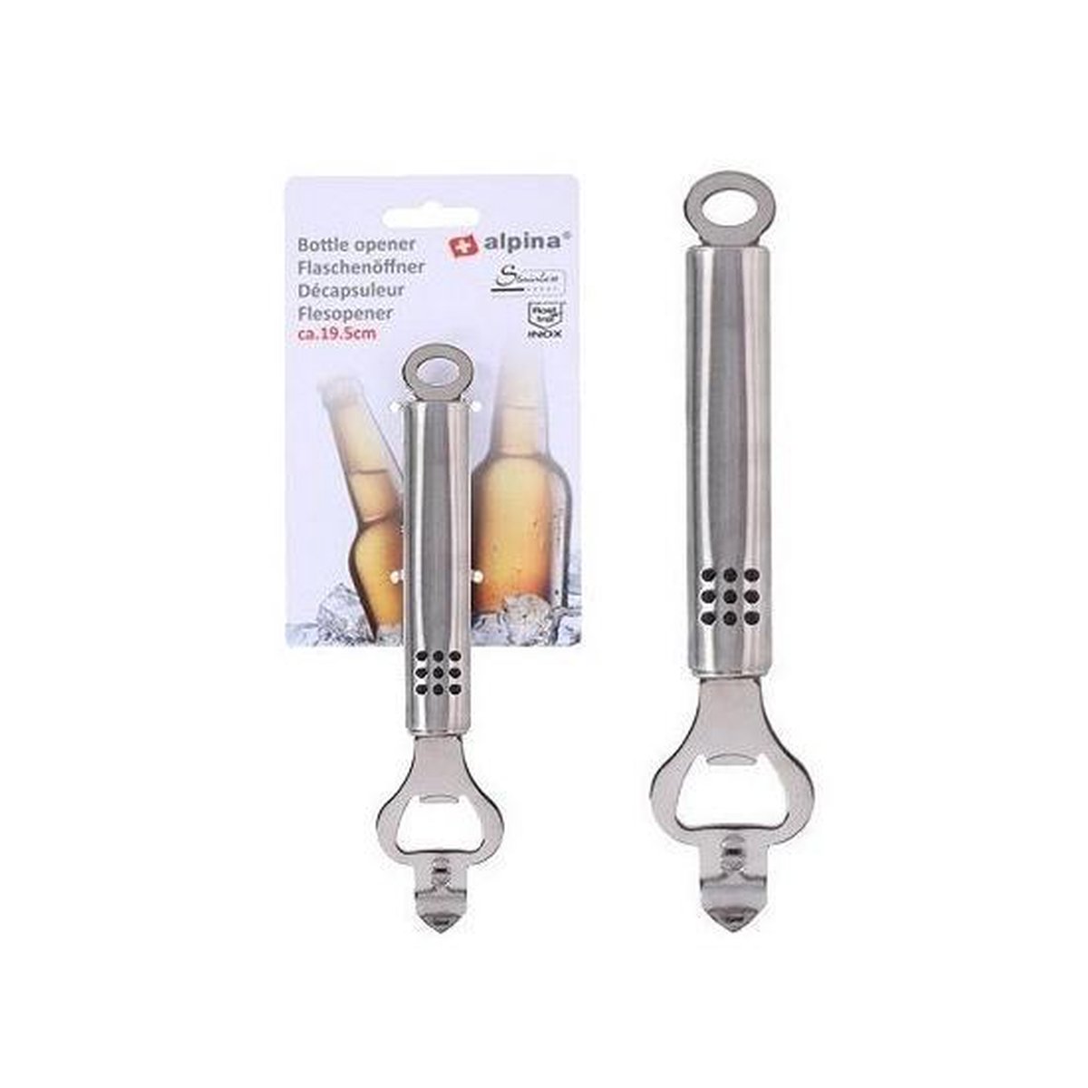RVS Flessen opener 19,5 cm - Flesopener - Bierflesje openen -... | bol.com