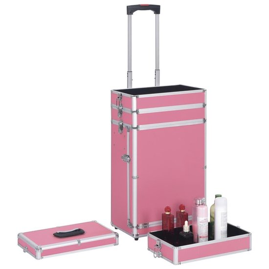 Make-up trolley aluminium roze | bol.com