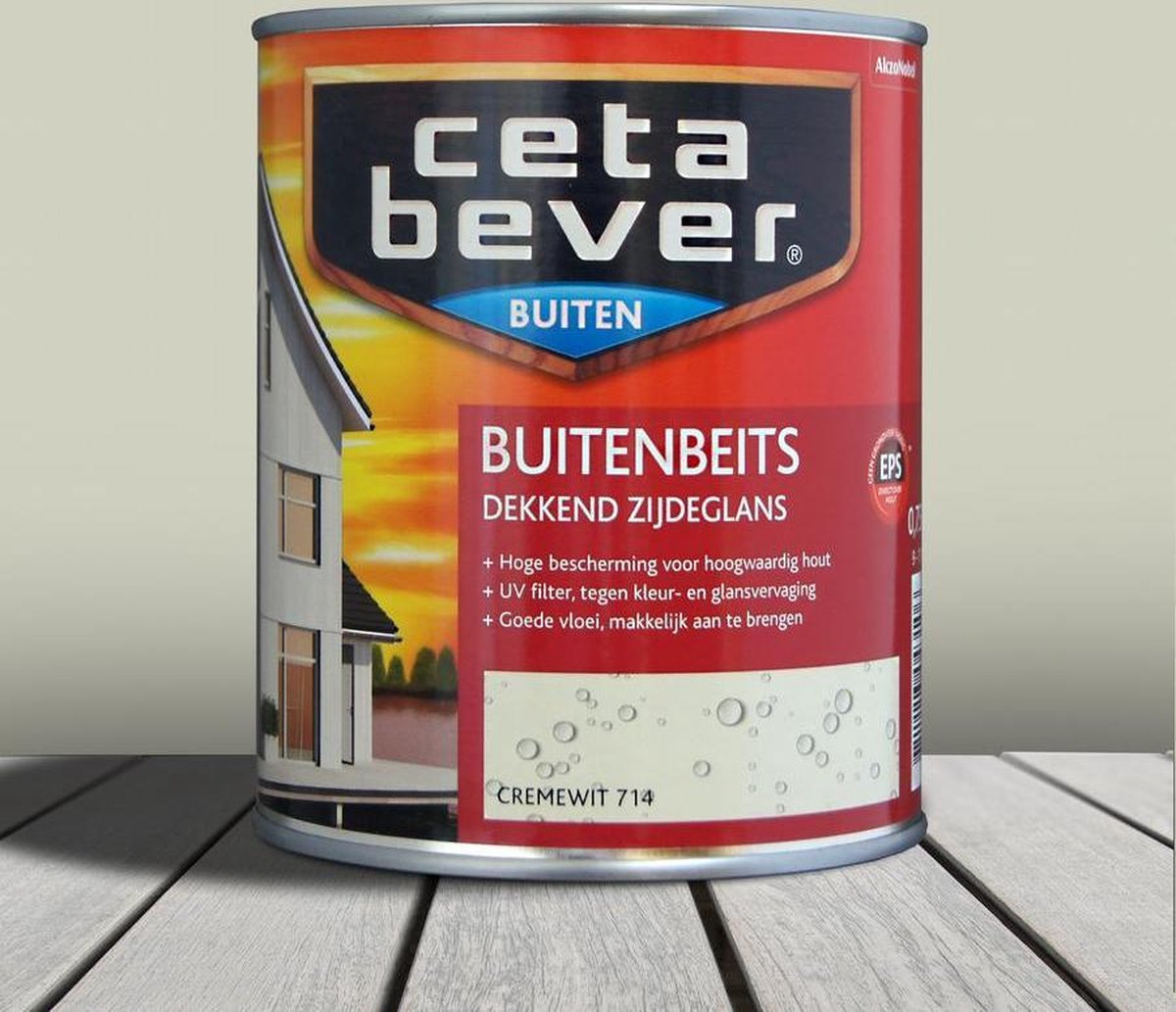 Cetabever Dekkende Buitenbeits - 0,75 liter - Cremewit | bol.com