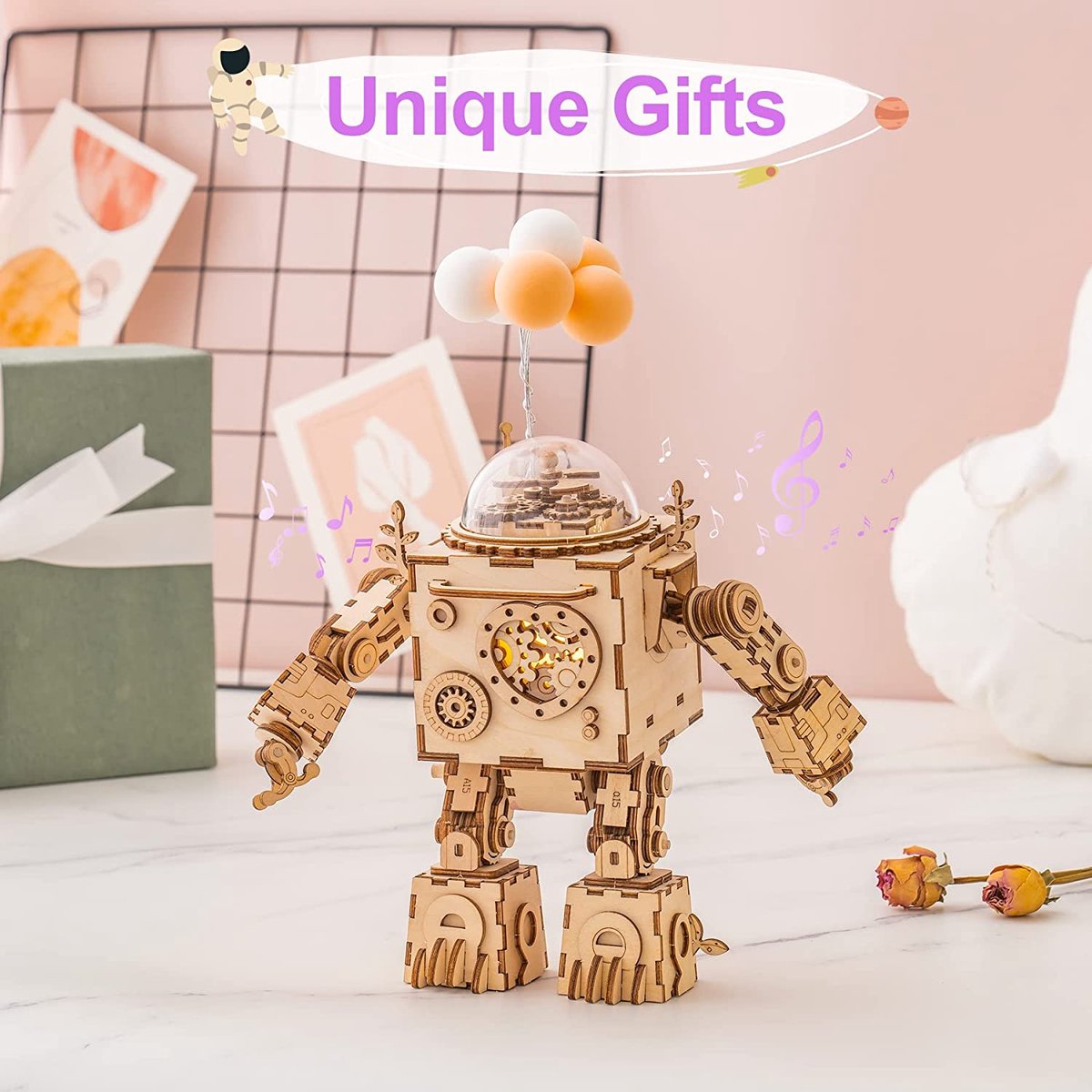 3d Hout Puzzel DIY Houten Mechanisme Muziekdoos Bouwpakket -Houten ...