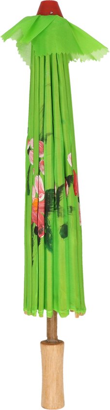 Chinese paraplu/parasol groen 40 cm - Decoratie Chinees thema | bol