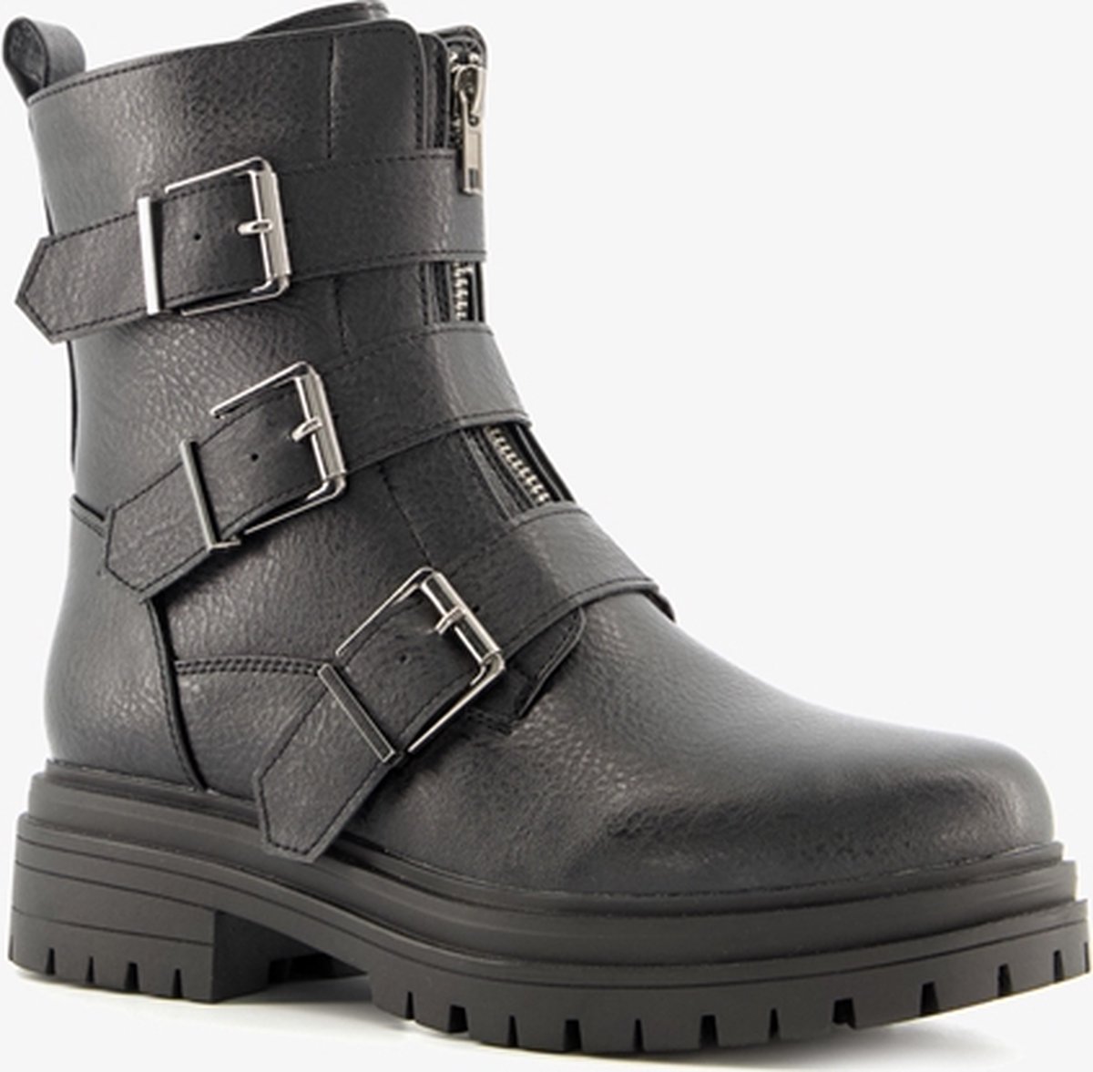Blue Box dames biker boots - Zwart - Maat 38 | bol.com