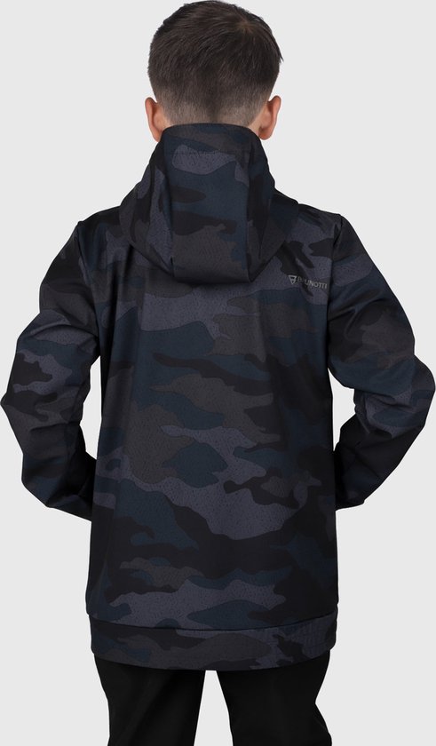 Brunotti Cranemory-AO Jongens Anorak Softshell Jas| Camouflage Grijs - Zwart - 140 | bol