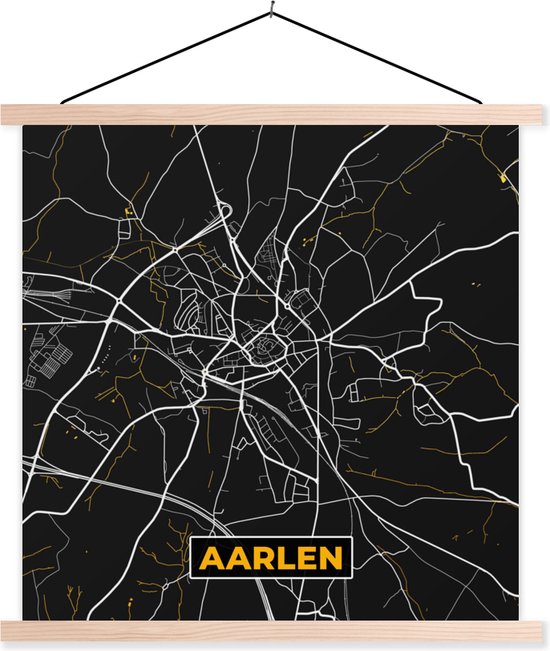 Posterhanger incl. Poster - Schoolplaat - Aarlen - Plattegrond - Goud ...