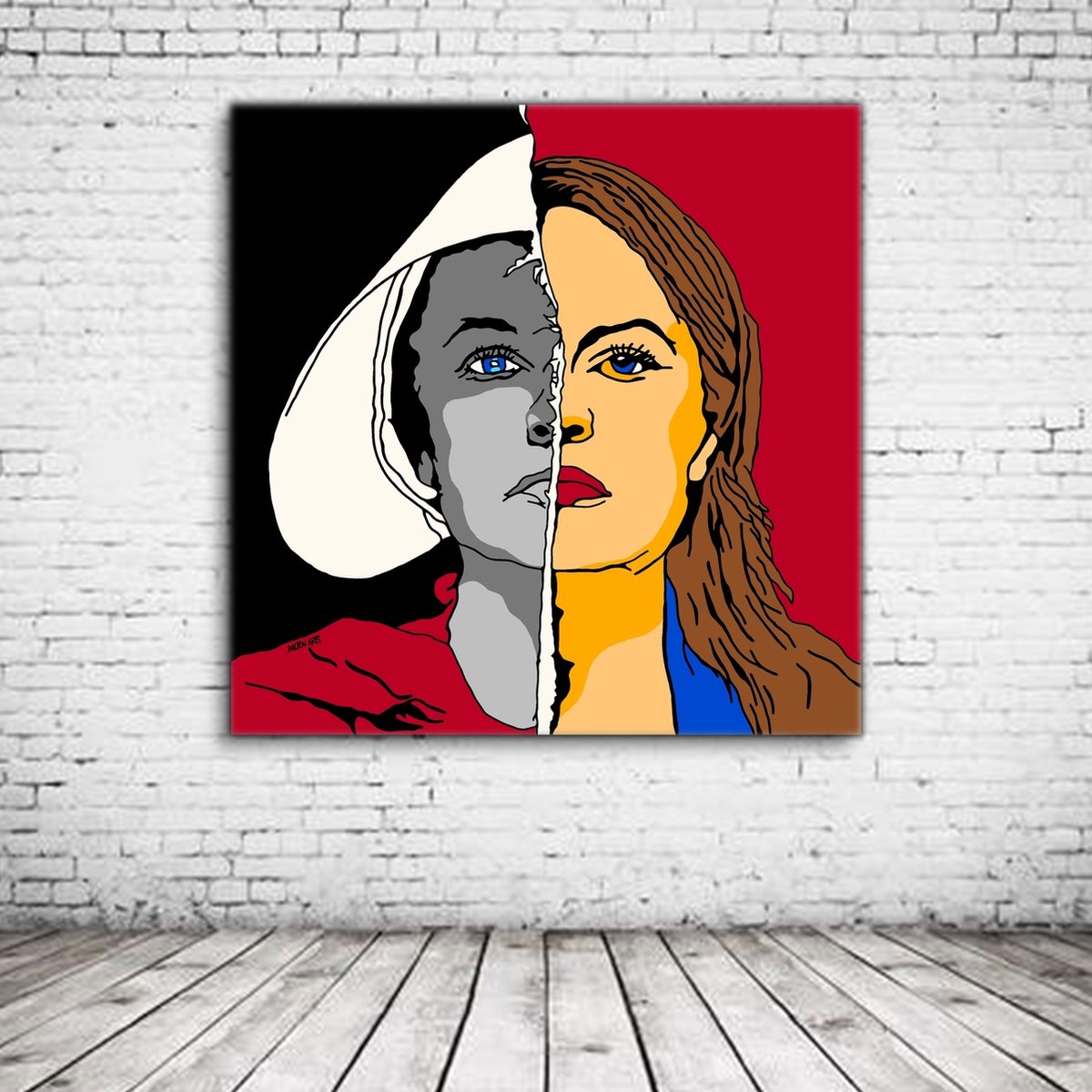 June Osborne The Handmaid's Tale Canvas - 70 x 70 cm - 2 cm d'épaisseur ...
