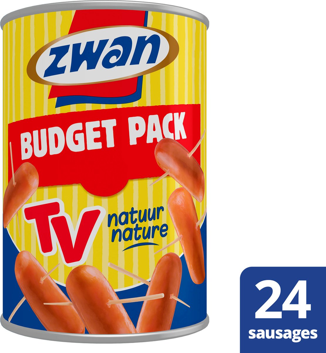 Zwan TV - Natuur Worstjes budget pack 24 stuks - Voordeelverpakking 12 ...