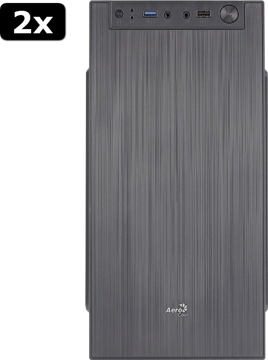 2x Aerocool CS-108 Mini Tower Zwart | bol.com