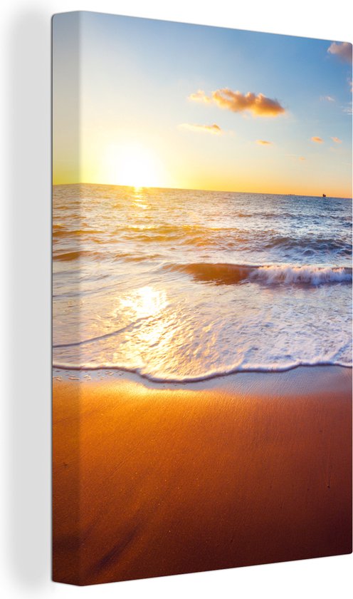 OneMillionCanvasses - Canvas - Schilderij - Strand - Zee - Zon - Horizon -... | bol.com