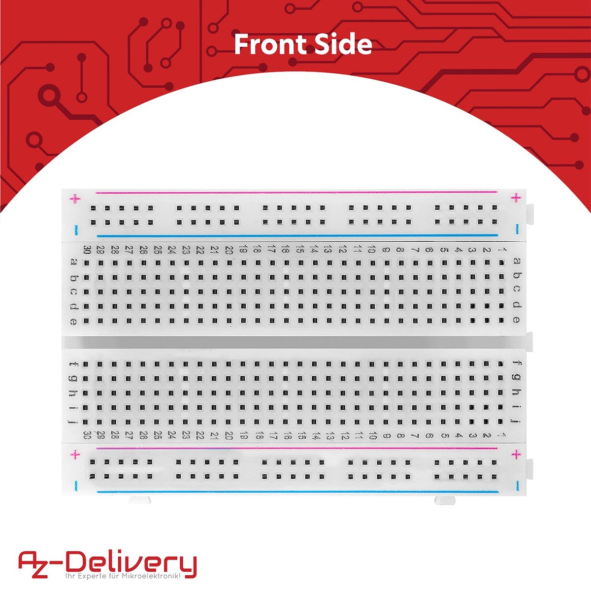 AZDelivery 3 x Mini Breadboard 400 Pin met 4 Busbars compatibel met ...