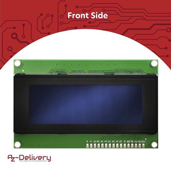 AZDelivery 3 x HD44780 2004 LCD-Display 4x20 Tekens Blauw compatibel met Arduino... | bol.com