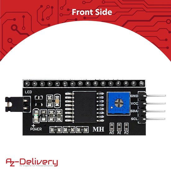 AZDelivery 5 x I2C seriële adapter Board Module Interface per LCD ...