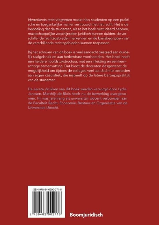 Recht begrepen - Nederlands recht begrepen | 9789462902718 | M. de ...