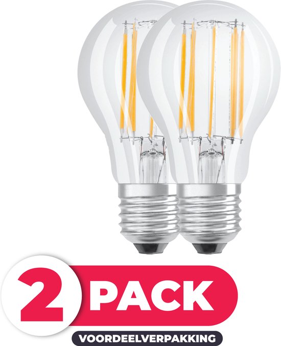 Osram LED Filament E27 - 10W (100W) - Warm Wit Licht - Niet Dimbaar - 2 stuks | bol.com
