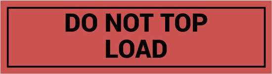 Do not top load sticker, oranje zwart 300 x 75 mm | bol.com