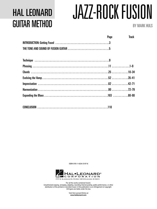 Jazz Rock Fusion Gutiar Method, Mark Huls | 9781423431978 | Boeken | bol