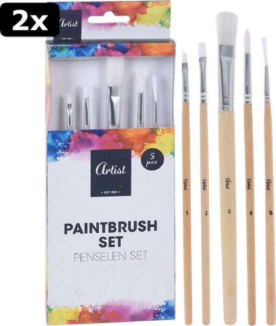2x Penselen set 5 stuks | bol.com