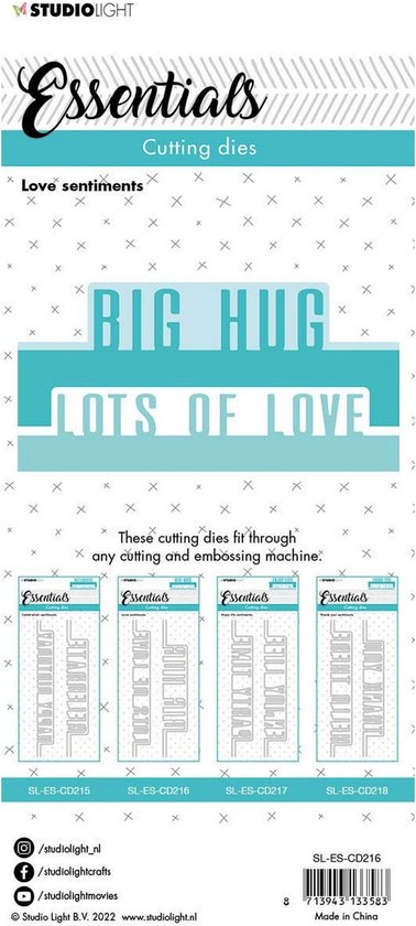 Studio Light Essentials Snijmal Love Sentiments | bol