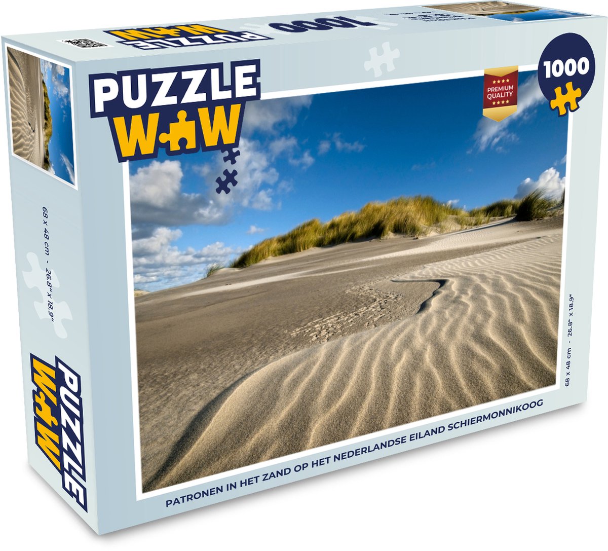 Puzzel Patronen in het zand op het Nederlandse eiland Schiermonnikoog ...